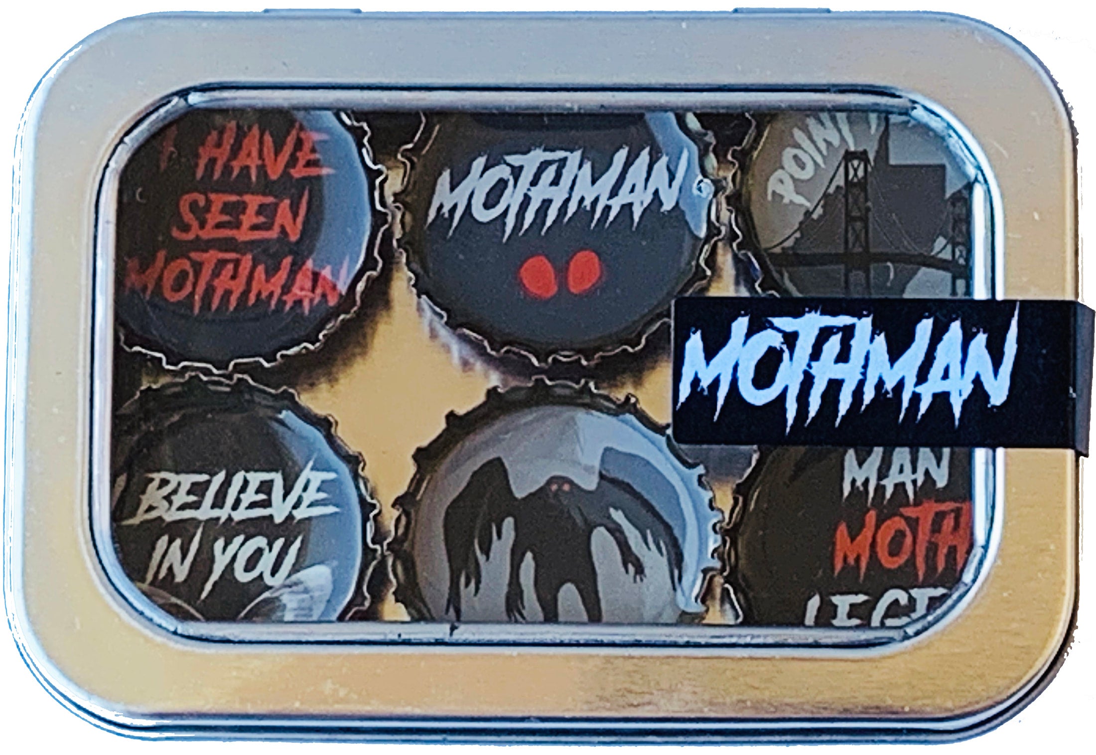Mothman magnets, magnet, bottle cap, gift, stocking stuffer, upcycled ...